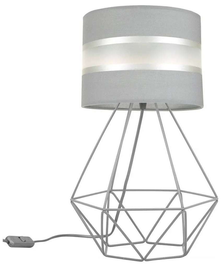 Stolní lampa ELEGANCE, 1x textilní stínítko (výběr ze 6 barev), (výběr ze 3 barev konstrukce)