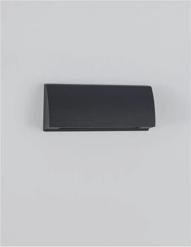 NV 9018062 Venkovní nástěnné svítidlo LIV tmavě šedý hliník a skleněný difuzor LED 3.5W 3000K 200-240V 120st. IP54 - NOVA LUCE