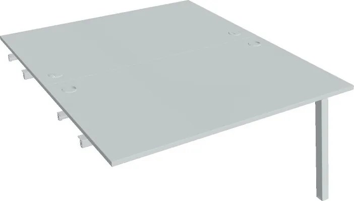 Hobis Kancelářský stůl k řetězení Hobis USDA 1400R, deskaakát, bílá RAL 9016
