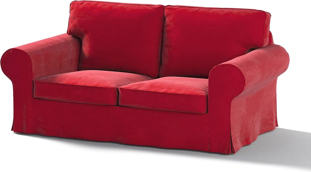 Potah na pohovku IKEA Ektorp 2-místná rozkládací  NOVÝ MODEL 2012 barva červená látka lesklé, sametová