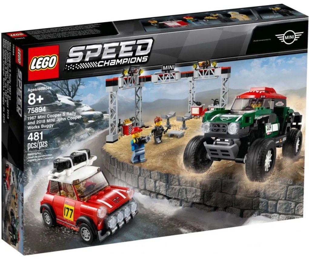 Lego stavebnice lego speed champions 75894 1967 mini cooper s rally a 2018 mini john cooper works buggy