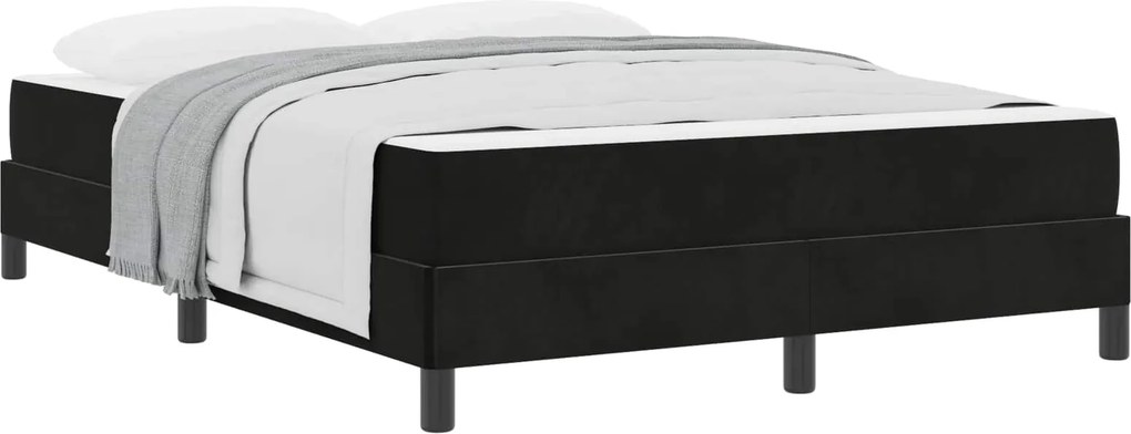 Postel s boxspringem s matrací Černá 140 x 190 cm textil 3398691