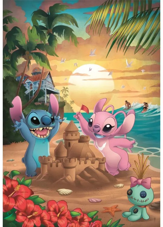 Clementoni - Puzzle 500 Disney LILO & STITCH - Stitch & Angel