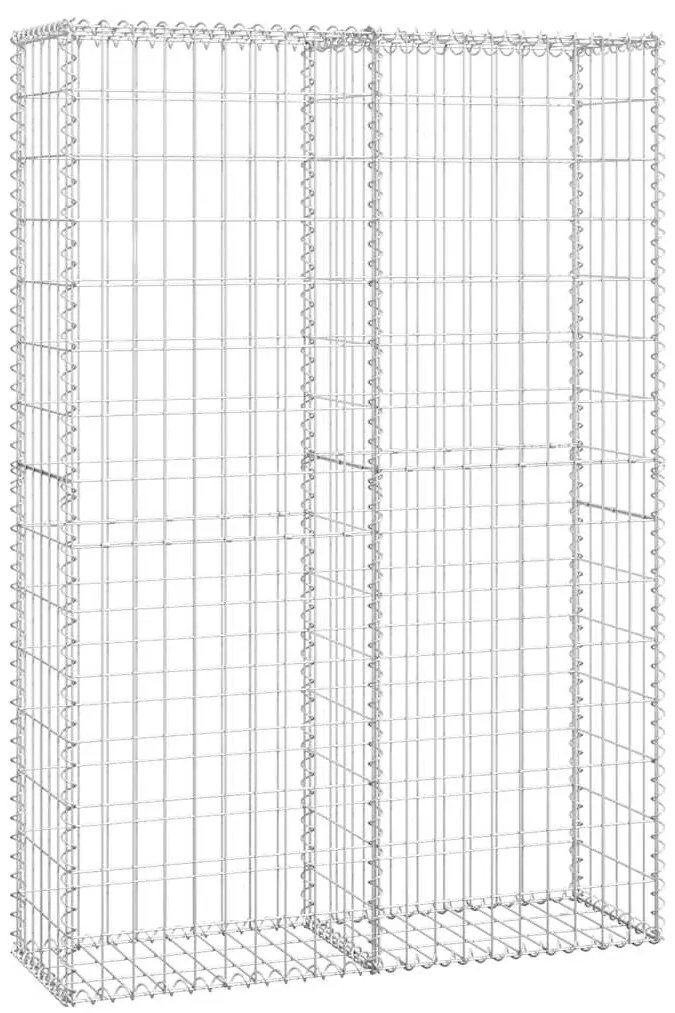 vidaXL Marketos Gabionový koš s víky z pozinkovaného drátu 150 x 100 x 30 cm