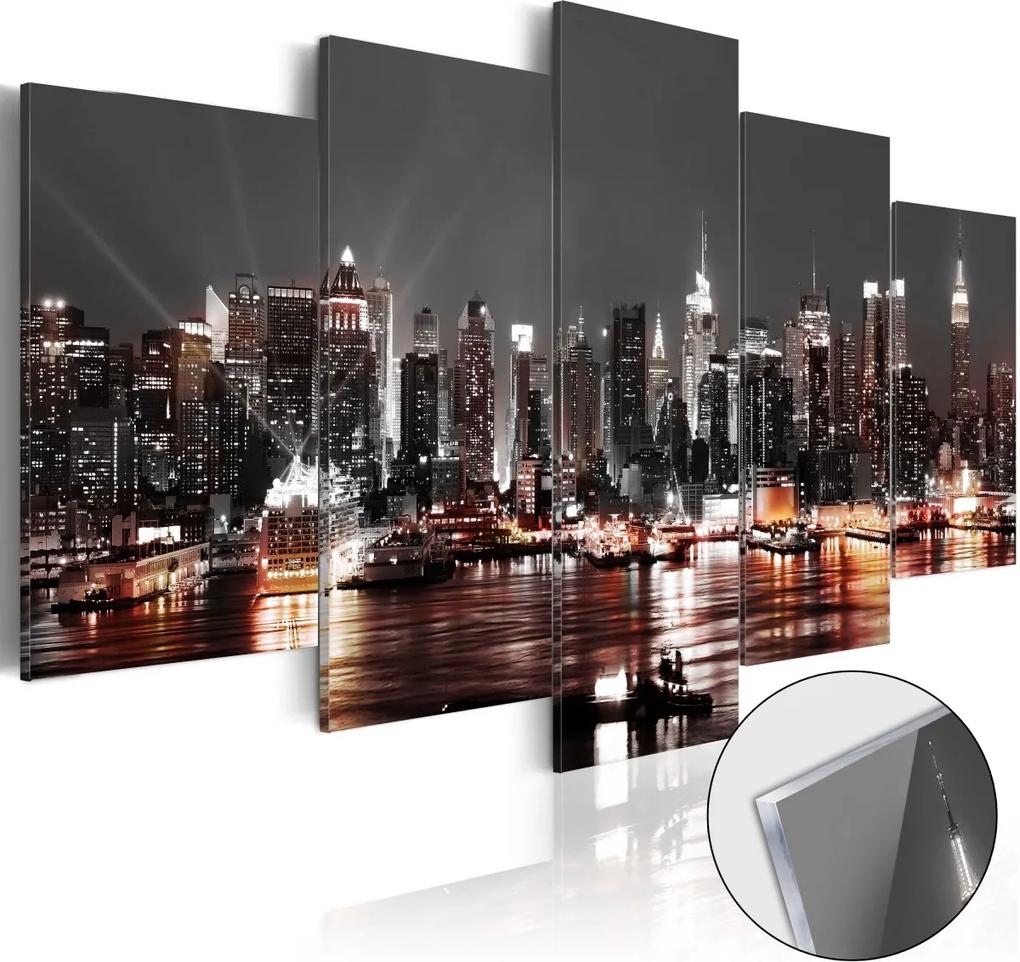 Obraz na akrylátovém skle - Gray City [Glass] - 100x50