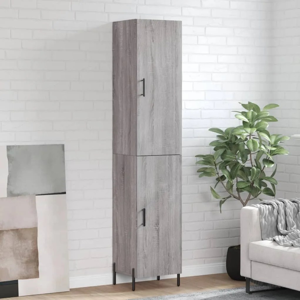 Skříň highboard šedá sonoma 34,5 x 34 x 180 cm kompozitní dřevo 3198799