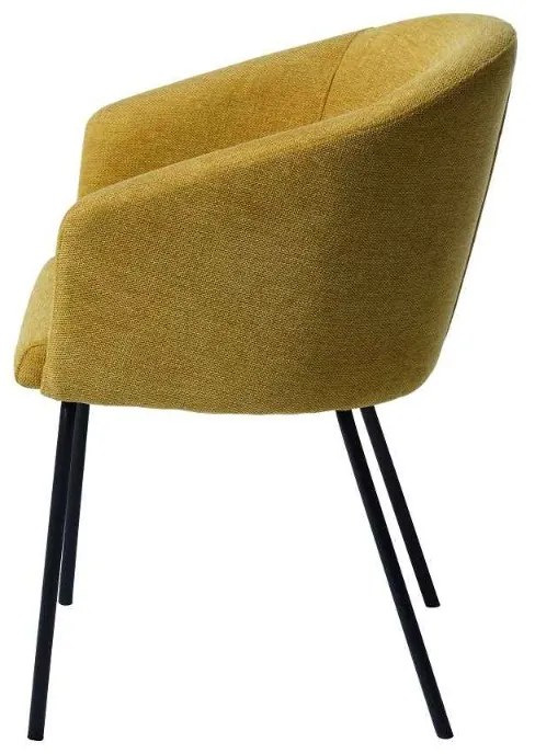 Designová jídelní židle Paulina hořčicová