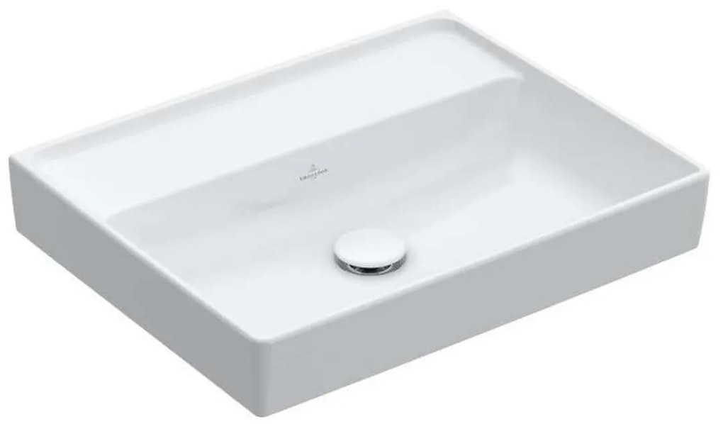 Villeroy & Boch Collaro - Umyvadlo nábytkové 60x47 cm, bez přepadu, bez otvoru pro baterii, alpská bílá 4A336301