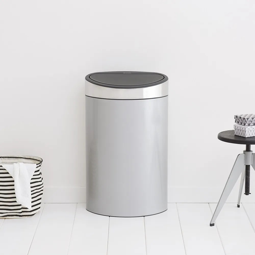 Brabantia Koš Touch Bin NEW 40L metalická šedá