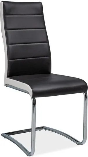 Casarredo Jídelní čalouněná židle H-353 černá/bílé boky