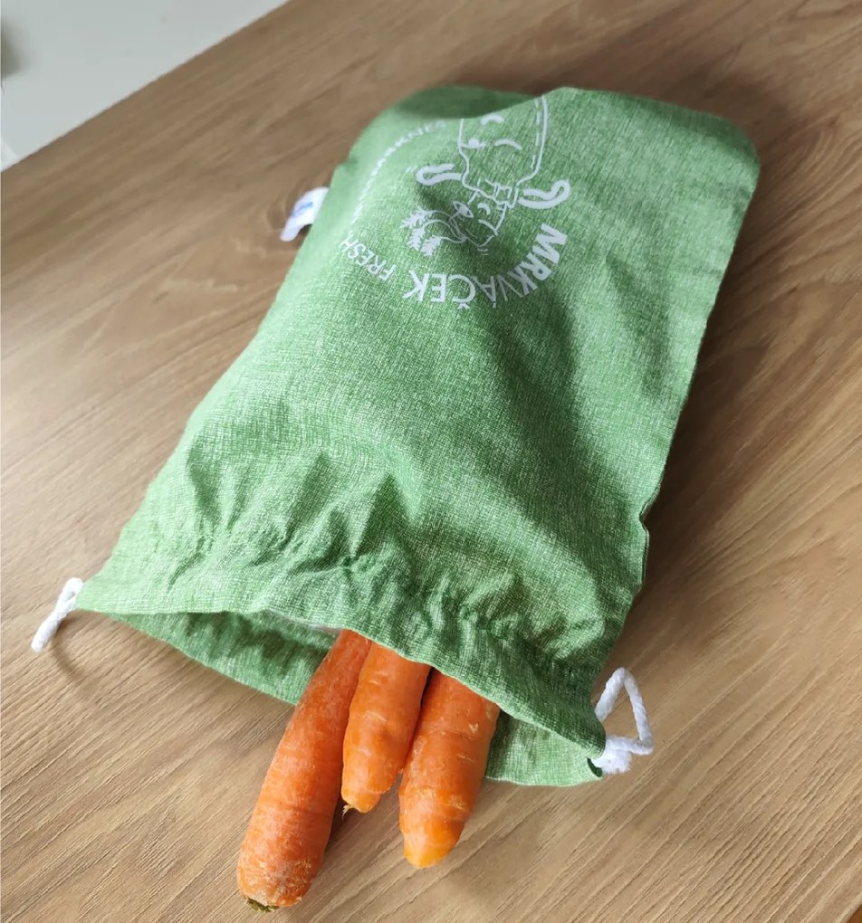 Wrap - up Funkční pytlík MRKVÁČEK, sáček na zeleninu (1kg), aby zůstala čerstvá - mix barev Barva: šedá