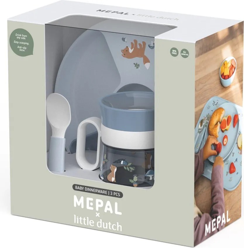 Plastová dětská jídelní sada 3 ks Forest Friends – Mepal