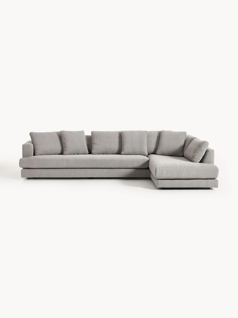 Rohová bouclé XL pohovka Tribeca, 4místná