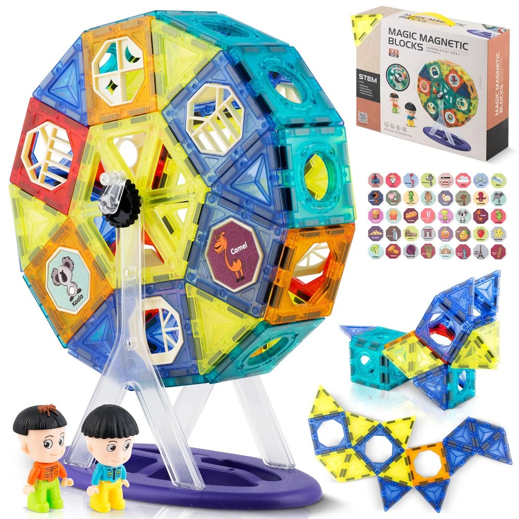 Magnetické bloky s kolotočem RK-769 Ricokids