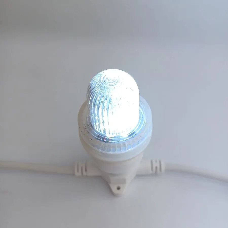 LED žárovka FLASH, ledově bílá, patice B22, IP44