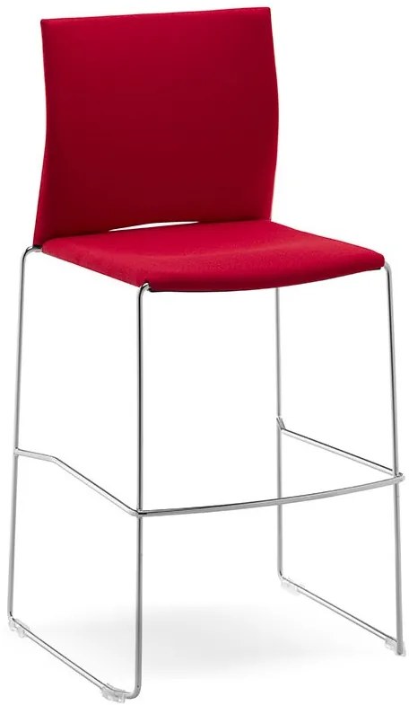 RIM - Barová židle WEB 302 s čalouněným sedákem a opěrákem