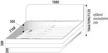 DOMESTAV s.r.o. Postel FANTAZIE GRANDE nastavitelné čelo oblé Materiál: Dub průběžný, Barevne provedení: Přírodní provedení-lak