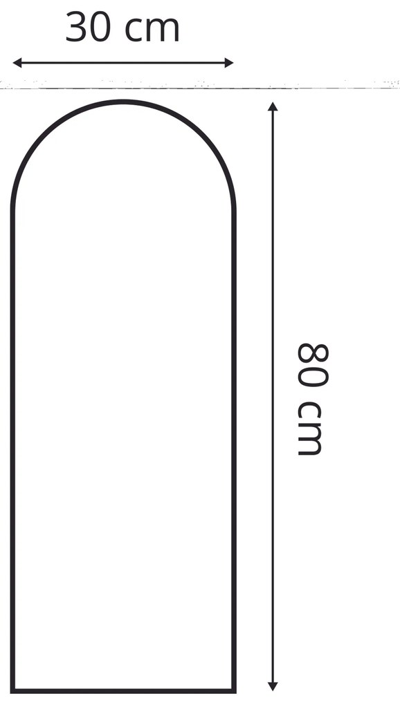 Čalouněný panel - Oblouk - 30x80cm Barva: Med