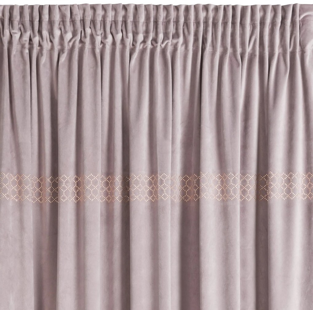 ZATEMŇOVACÍ ZÁVĚS NA PÁSCE JOVITA 140X270 CM PÚDROVĚ RŮŽOVÁ