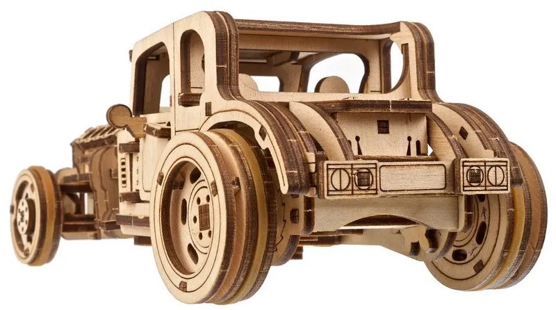 Ugears 3D dřevěné mechanické puzzle The Hot Rod Furious