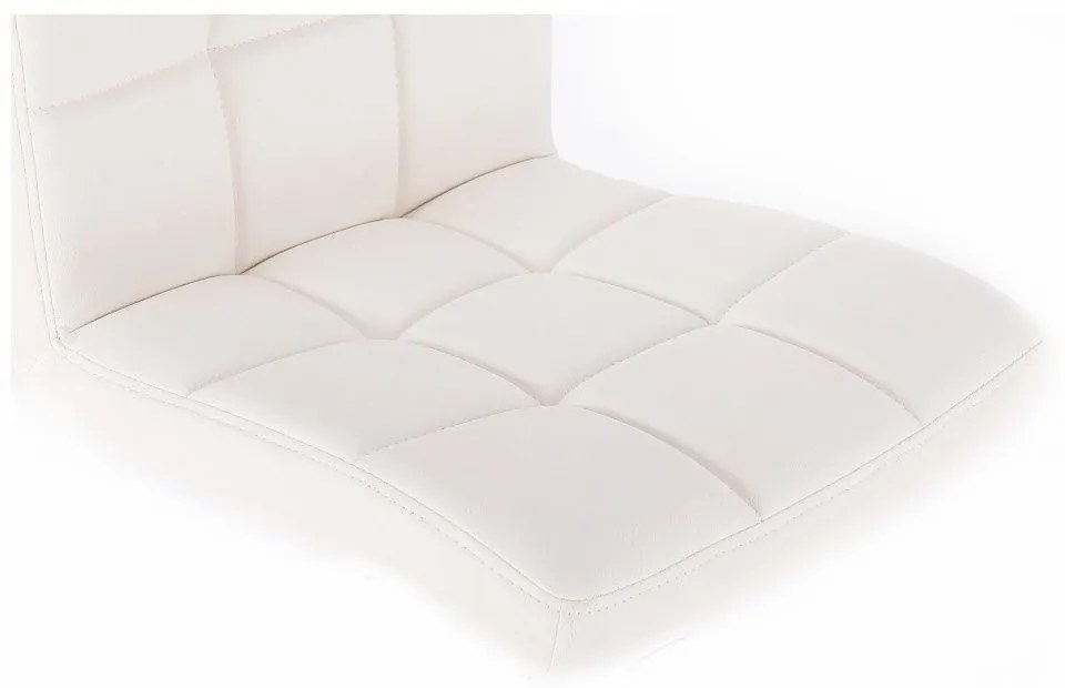 LuxuryForm DESIGN Barová židle TOLEDO na zlaté kulaté podstavě - bílá