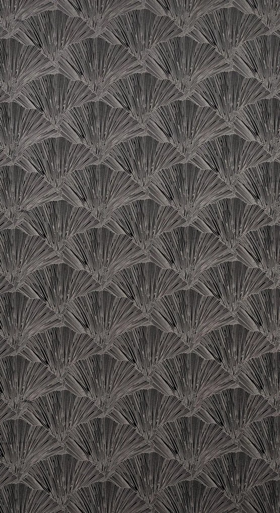 ZATEMŇOVACÍ ZÁVĚS NA KROUŽCÍCH PIERRE CARDIN GOYA 140X250 CM ČERNÁ