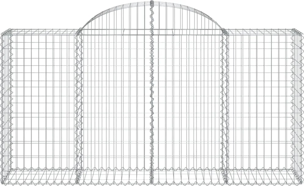 Klenuté gabionové koše 25ks 200x50x100/120cm pozinkované železo 3146336