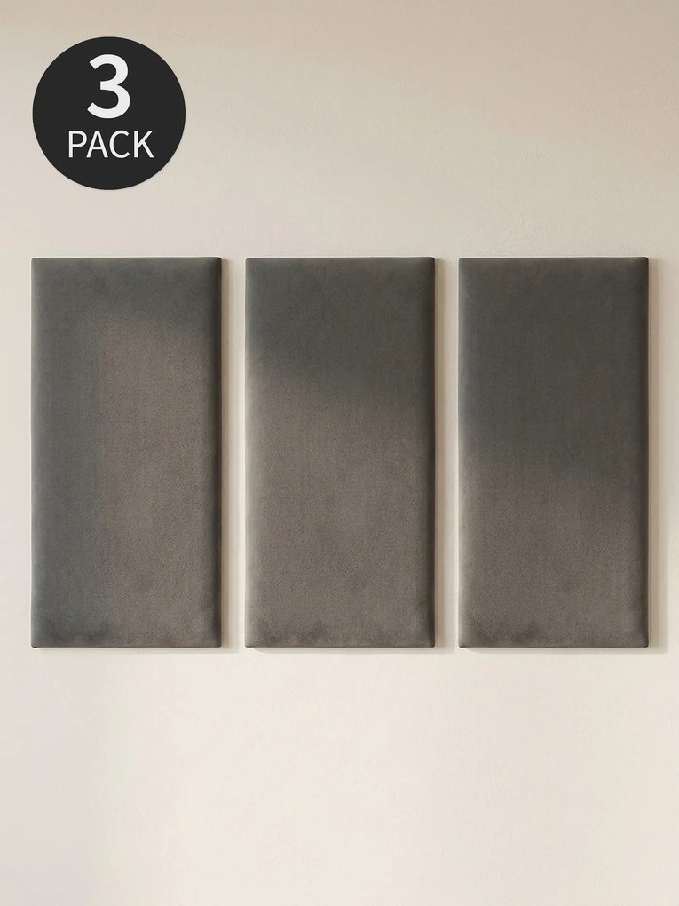 Sinsay - Obdélníkové čalouněné panely 3 pack - šedá