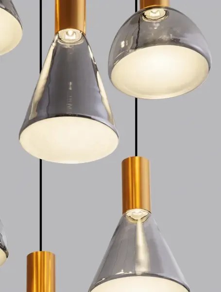 Designový lustr Voi 6 Šedá