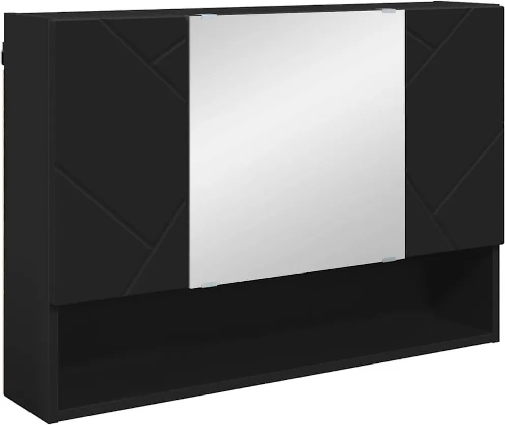 Sada koupelnového nábytku 4 ks Černá 35 x 30 x 192 cm 3393054