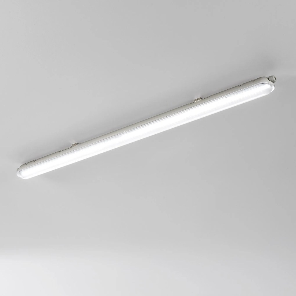 FAN LED-NAUTILUS-120 Prachotěsné stropní svítidlo LED NAUTILUS stříbrná polykarbonát 40 W 5400 lm 4000 K IP65 7,2 x 118 x 6,1 cm - FANEUROPE