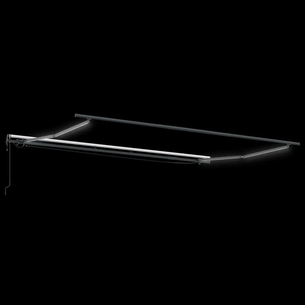 Automatická zatahovací markýza s LED světly hnědá 450 x 300 cm 3310214