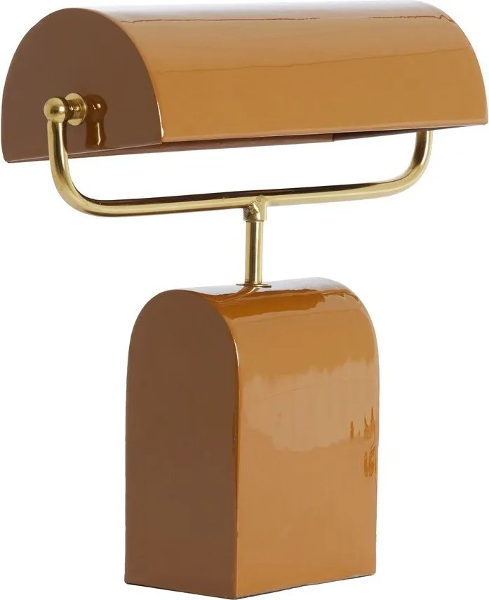 Oranžová kovová stolní lampa (výška 38 cm) Cardona – Light & Living