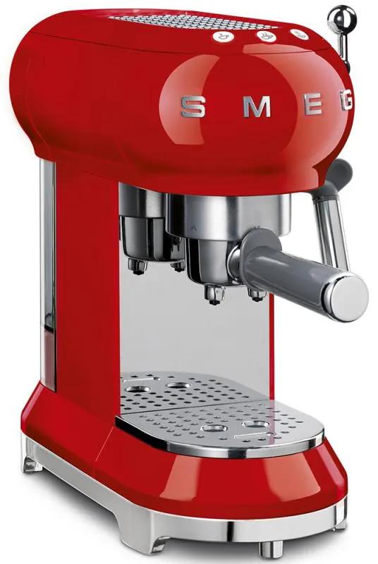 Pákový kávovar SMEG - červená ECF01RDEU