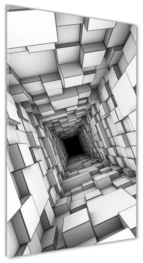 Wallmuralia Vertikální Foto-obraz na skle Tunel z krychlí 50x100