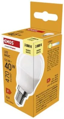 Emos lighting LED žárovka Basic Mini Globe / E14 / 5,5 W (40 W) / 470 lm / teplá bílá 1525731246
