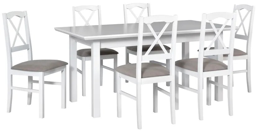 Drewmix Jídelní stůl WENUS 5 L S + doprava zdarma deska stolu bílá, nohy stolu bílá