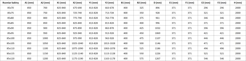 Mexen Mist-F Duo, skládací sprchový kout 85 x 75 cm, čiré sklo-černý rám, 8A6-085L-075P-70-70