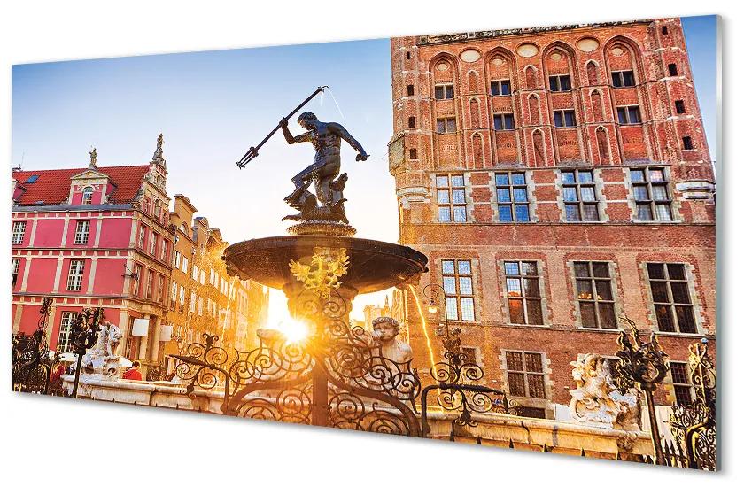 akrylový obraz Gdańsk Memorial Fountain 120x60 cm
