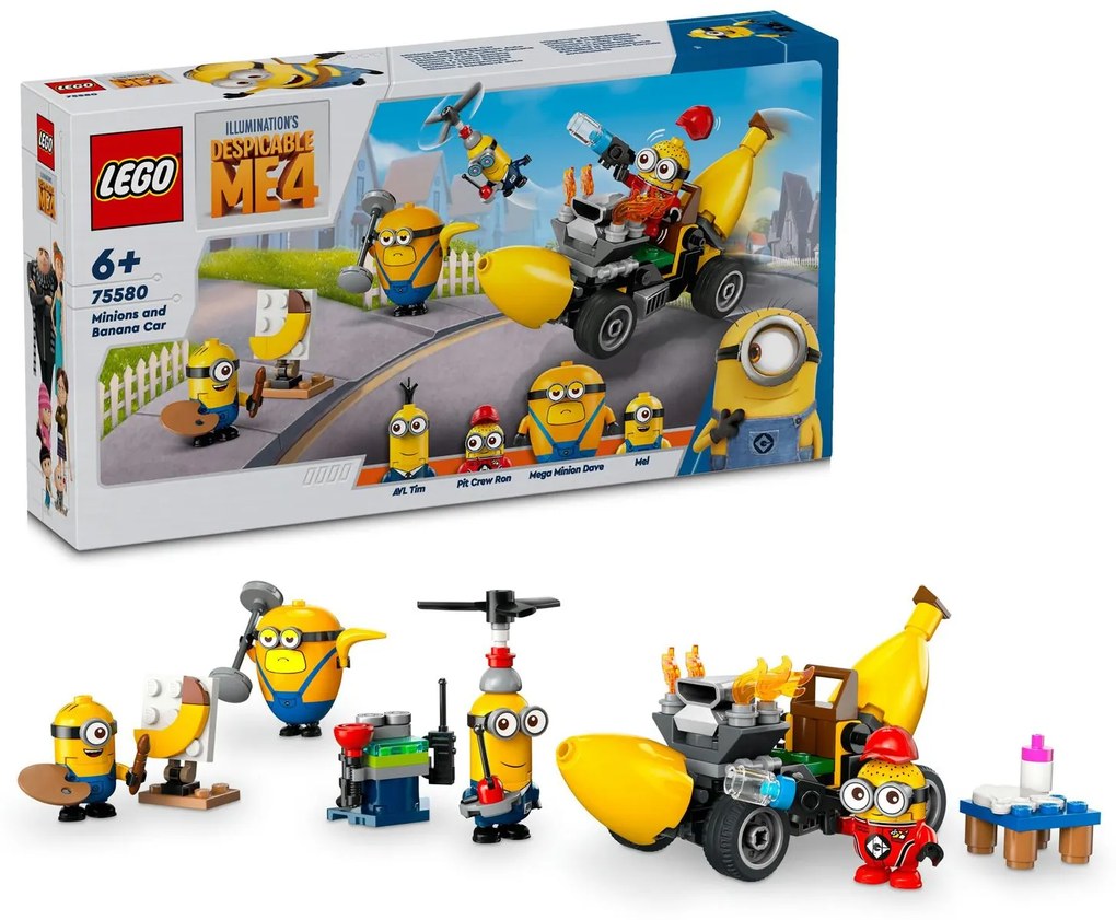 Lego stavebnice lego já, padouch 4 75580 mimoni a banánové auto