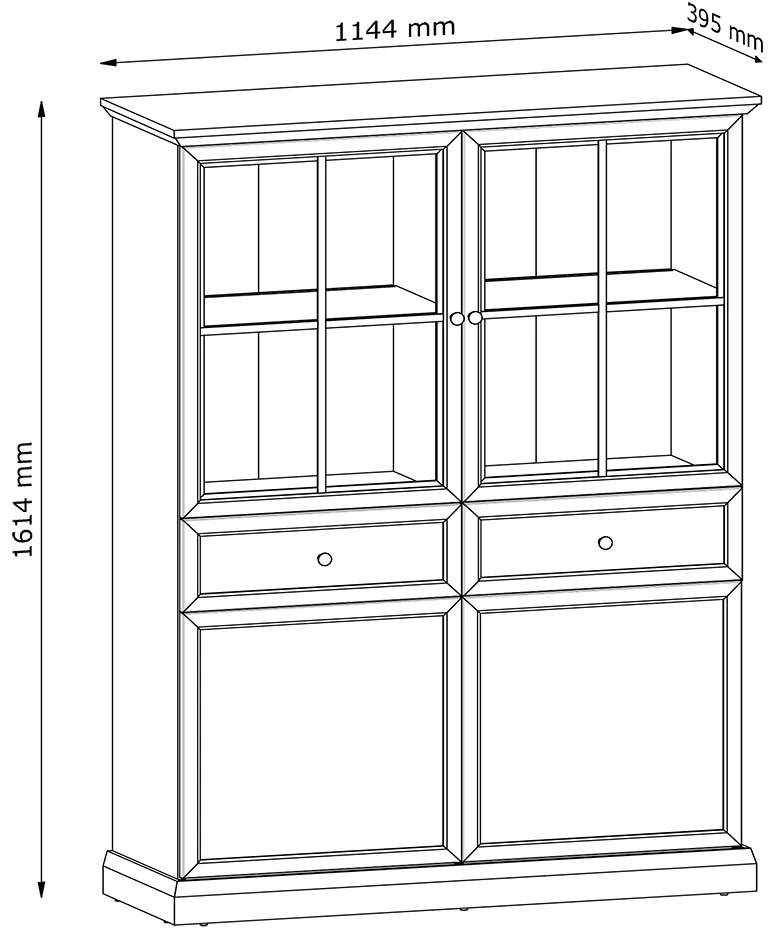 Obývací stěna LUCCA b | 4 díly | sestava C | 529,6 cm | bílá