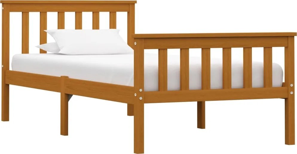 vidaXL Rám postele masivní borové dřevo 100 x 200 cm [283239] Barva: Šedá