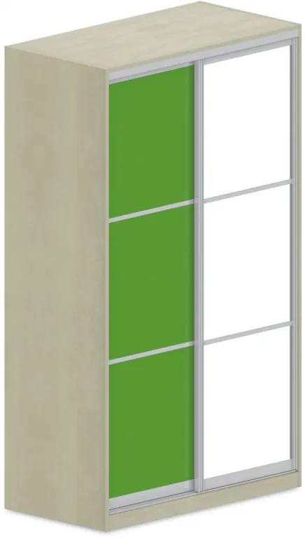 Artspect 351255PM-D - Šatní skříň s posuvnými dveřmi a zrcadlem 120x62x205cm - Orange