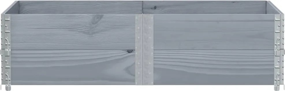 Zahradní truhlík šedý 150 x 100 cm masivní borové dřevo 3295417