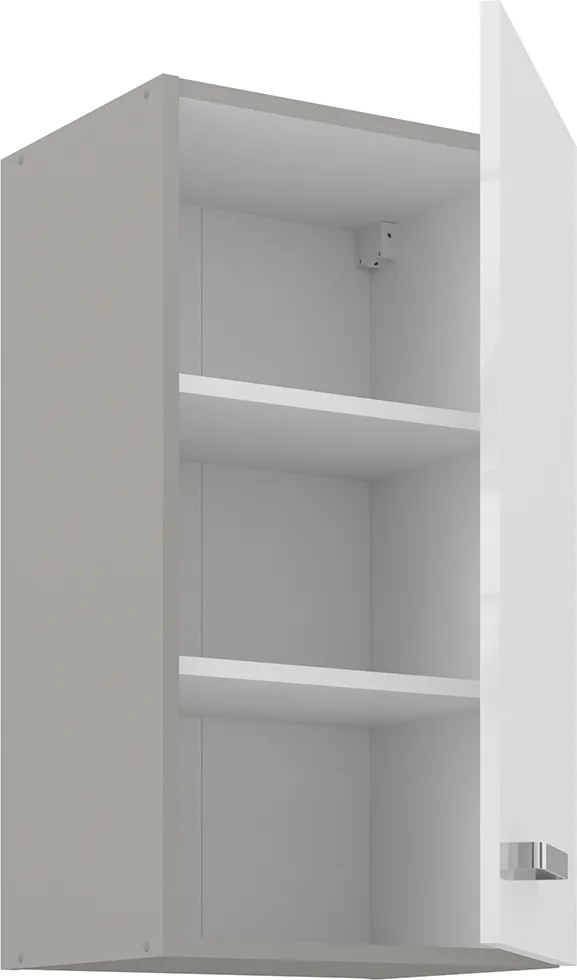Kuchyňská linka BIANCA sb | 260x270 cm | UNI dvířka | světle šedá/bílá lesk