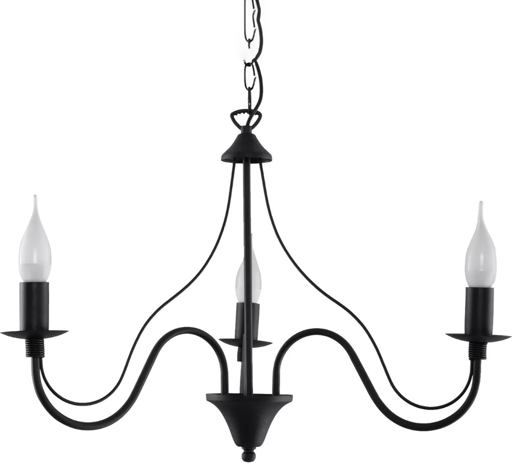 Sollux Lighting Lustr MINERWA 3 černý