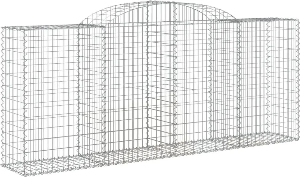 Klenuté gabionové koše 5 ks 300x50x120/140cm pozinkované železo 3146722