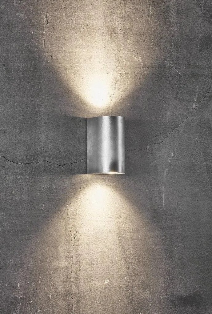 NOR 49701031 Venkovní nástěnné svítidlo Canto 2 2x5W LED galvanizovaná ocel čirá - NORDLUX