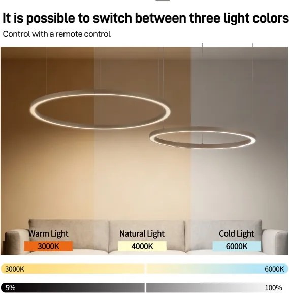Brilagi - LED Stmívatelný lustr na lanku PORTOFINO LED/98W/230V béžová + DO