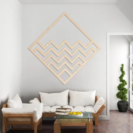 Dřevěná geometrická dekorace čtverec | SENTOP PR0397-A